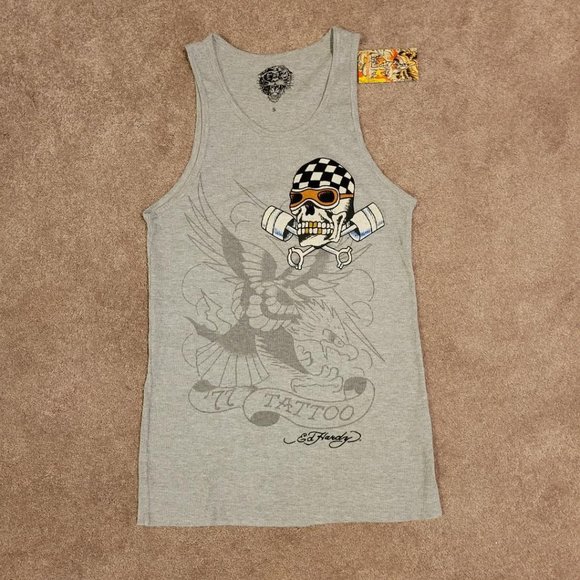 Ed Hardy | Shirts | Ed Hardy Ribbed Tank Size S Nwt | Poshmark